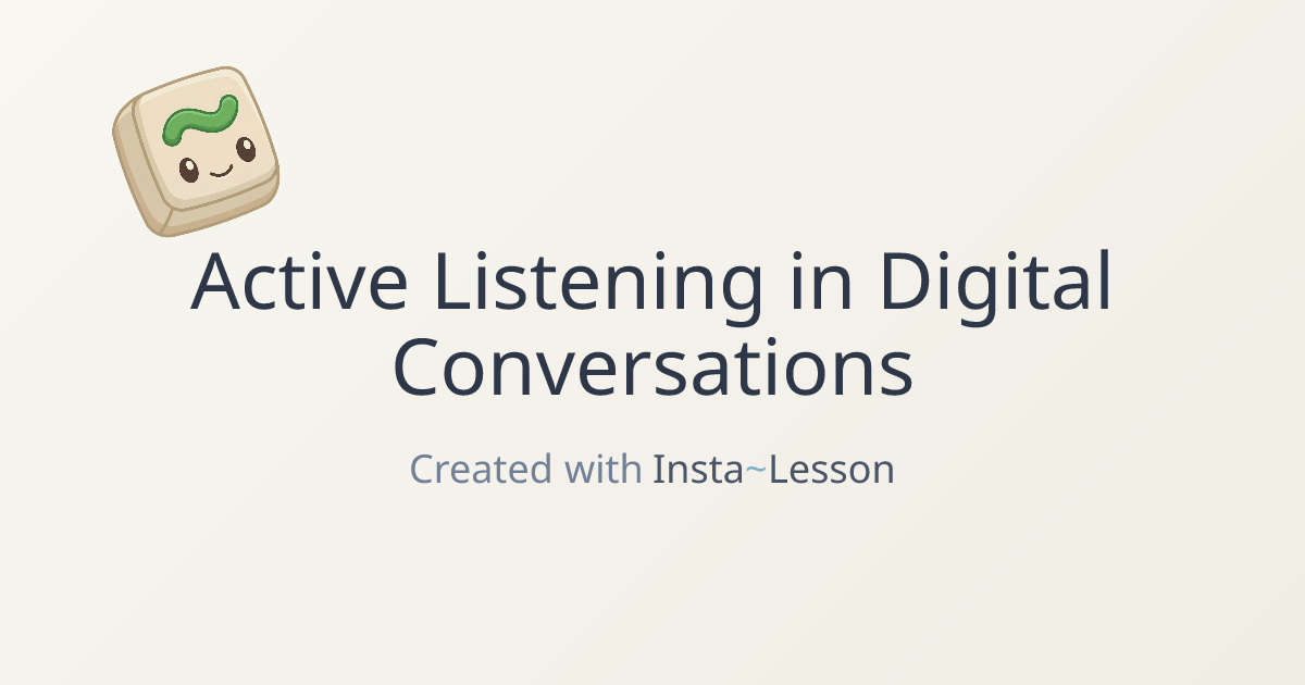 using active listening skills in formal and informal conversations ...