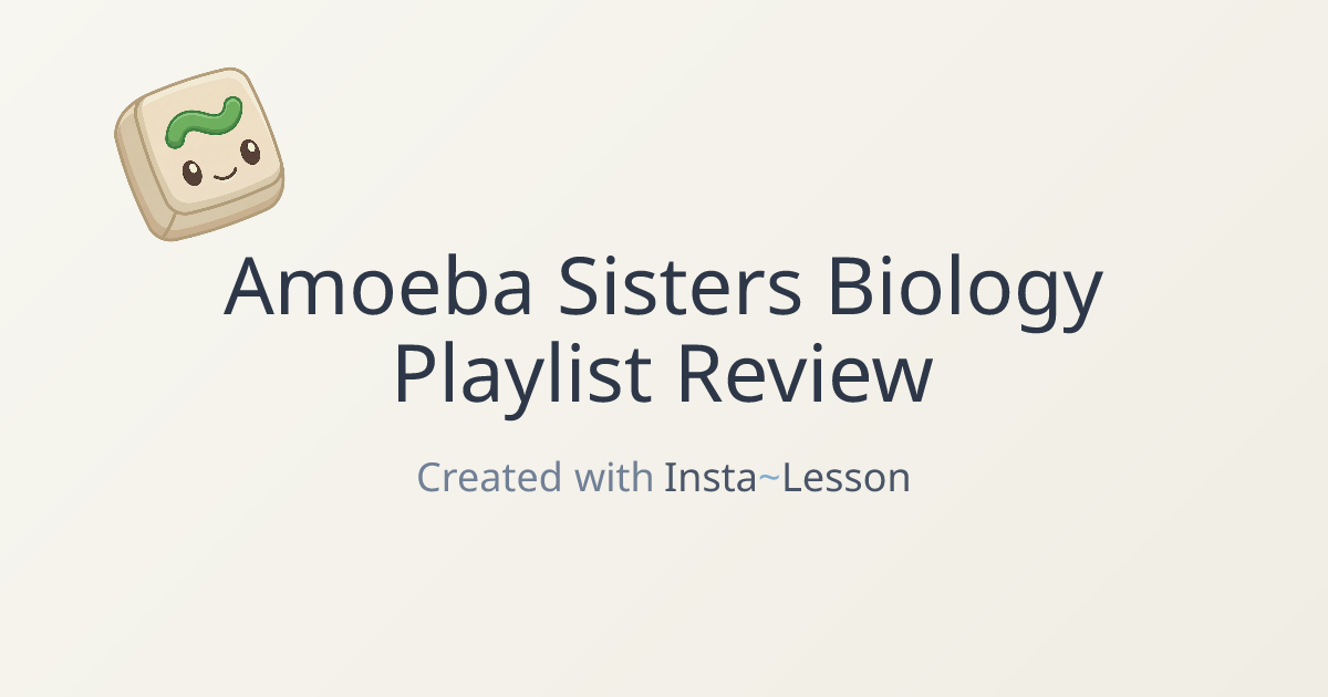 Amoeba Sisters Biology Playlist Review Lesson Plan for Grade 7 | Free ...