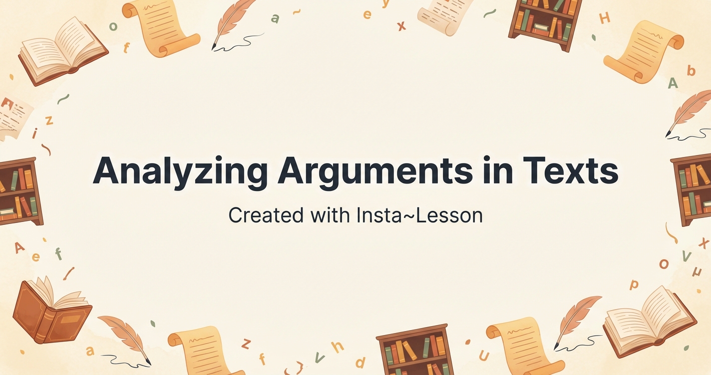 Analyzing Arguments In Texts Lesson Plan for Grade 11th Grade | Free ...
