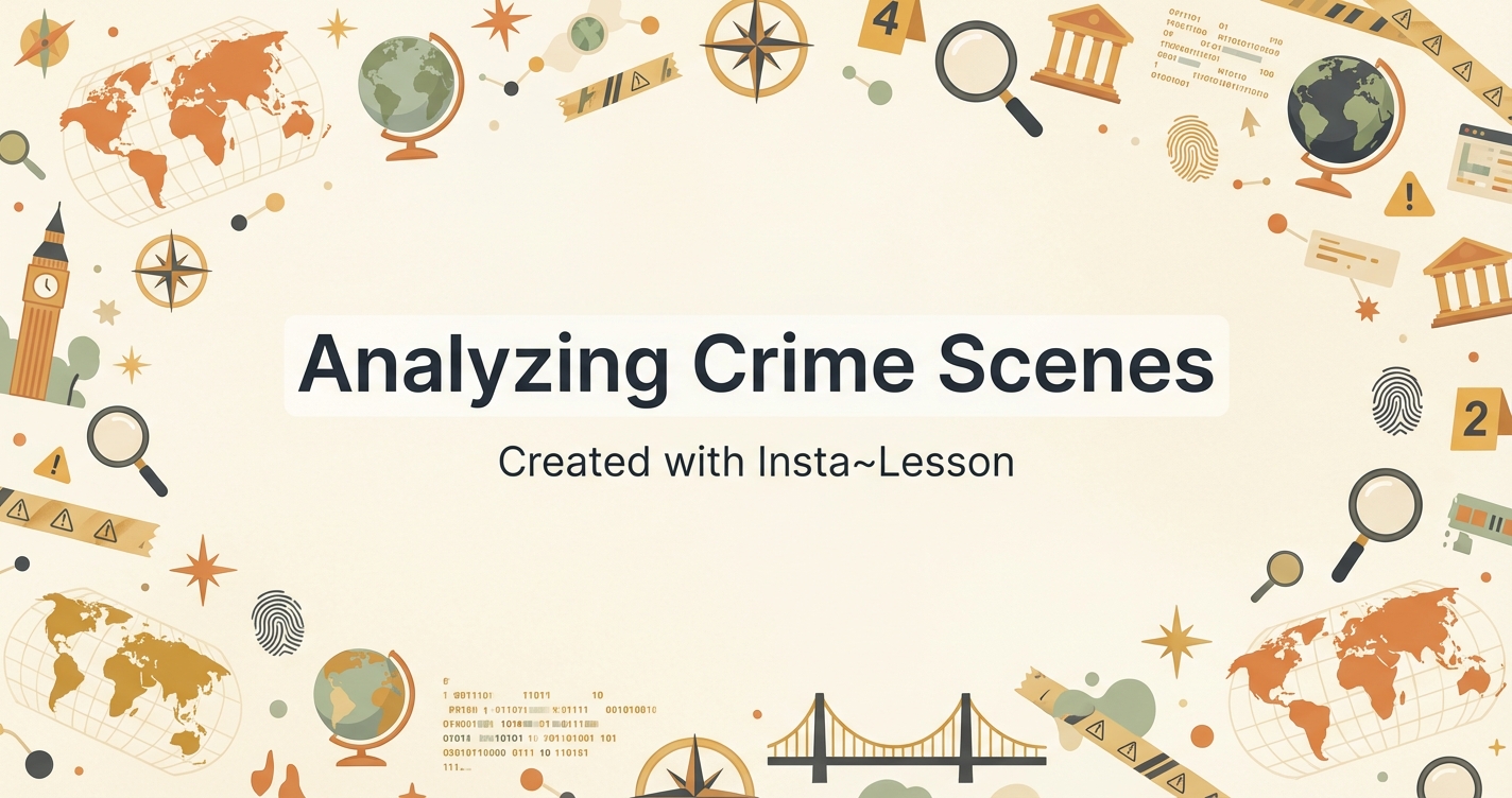Analyzing Crime Scenes Lesson Plan for Grade 11th Grade | Free Social ...