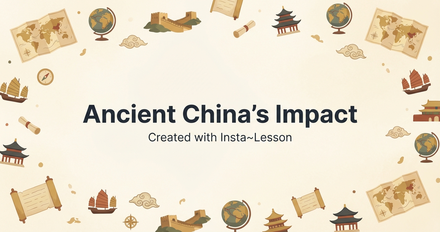 Ancient China's Impact Lesson Plan for Grade 11th Grade | Free Social ...
