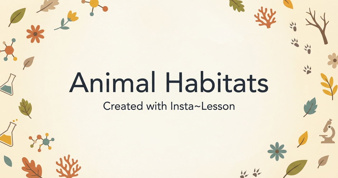 Animal Habitats Lesson Plan for Grade 3rd Grade | Free Science Lesson