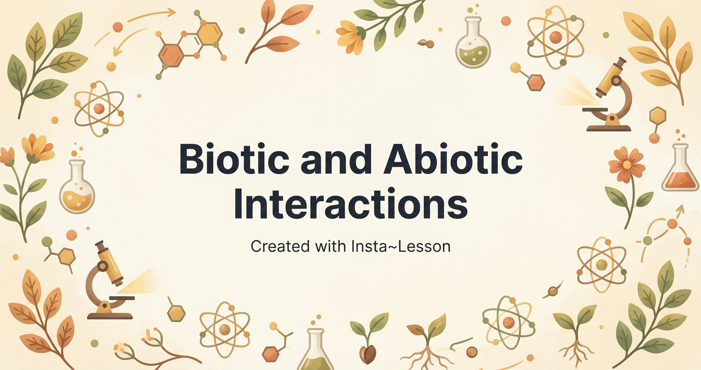 Biotic And Abiotic Interactions Lesson Plan for Grade 8 | Free Science ...