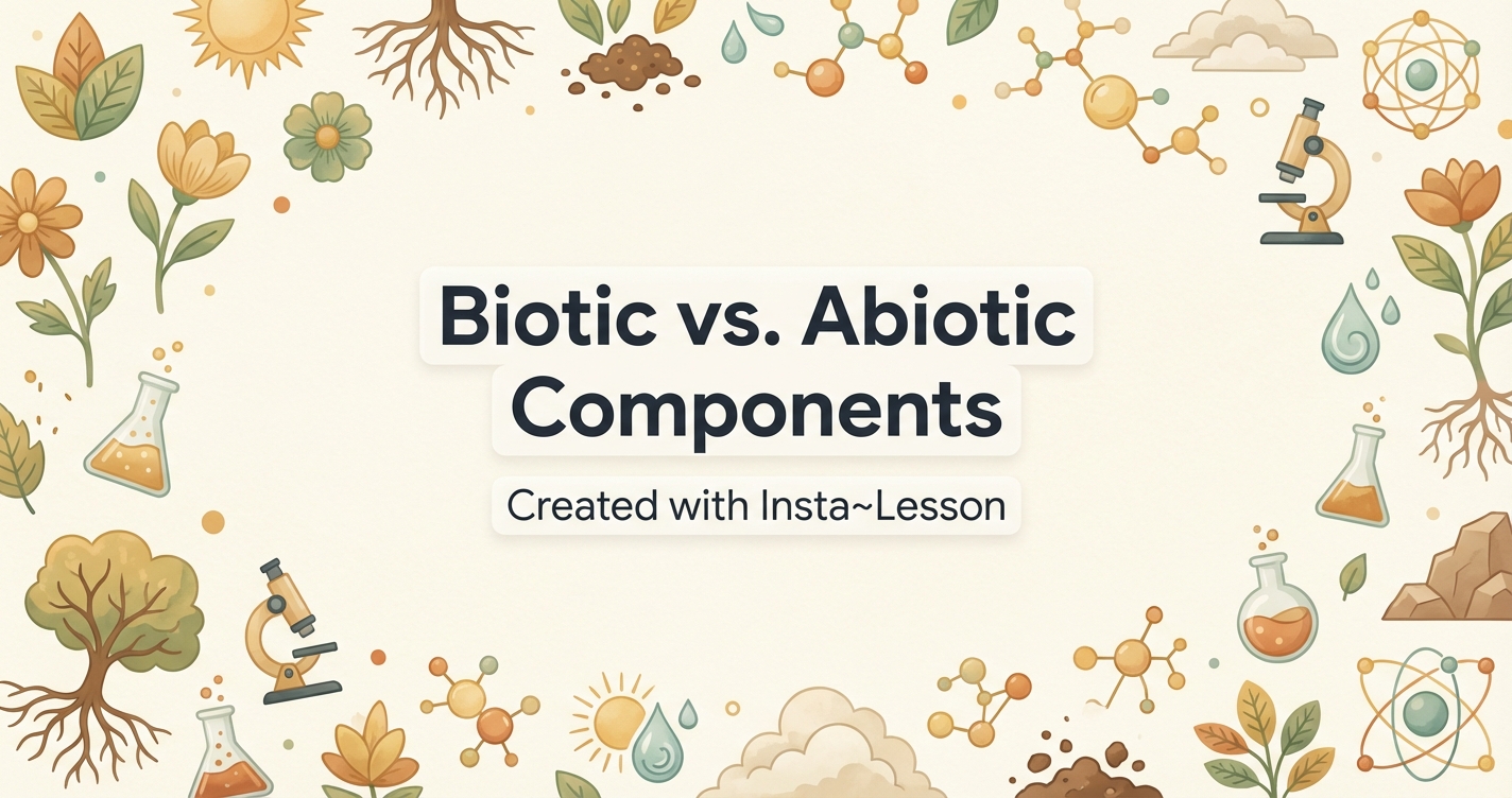 Biotic Vs. Abiotic Components Lesson Plan for Grade 6th Grade | Free ...