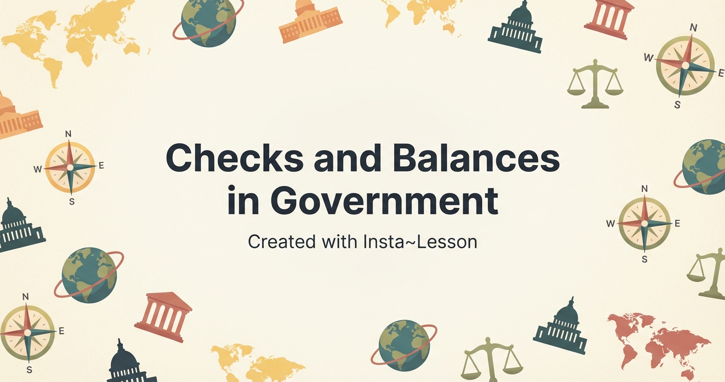 Checks And Balances In Government Lesson Plan for Grade 11th Grade ...