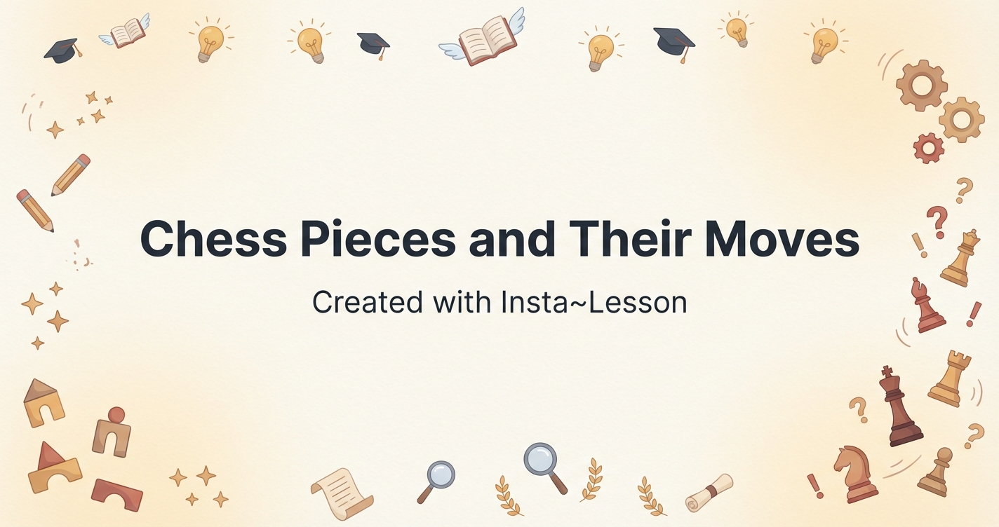 Chess Pieces And Their Moves Lesson Plan for Grade 5th Grade | Free ...