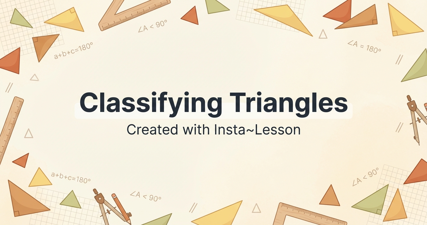 Classifying Triangles Lesson Plan for Grade 5th Grade | Free Math Lesson