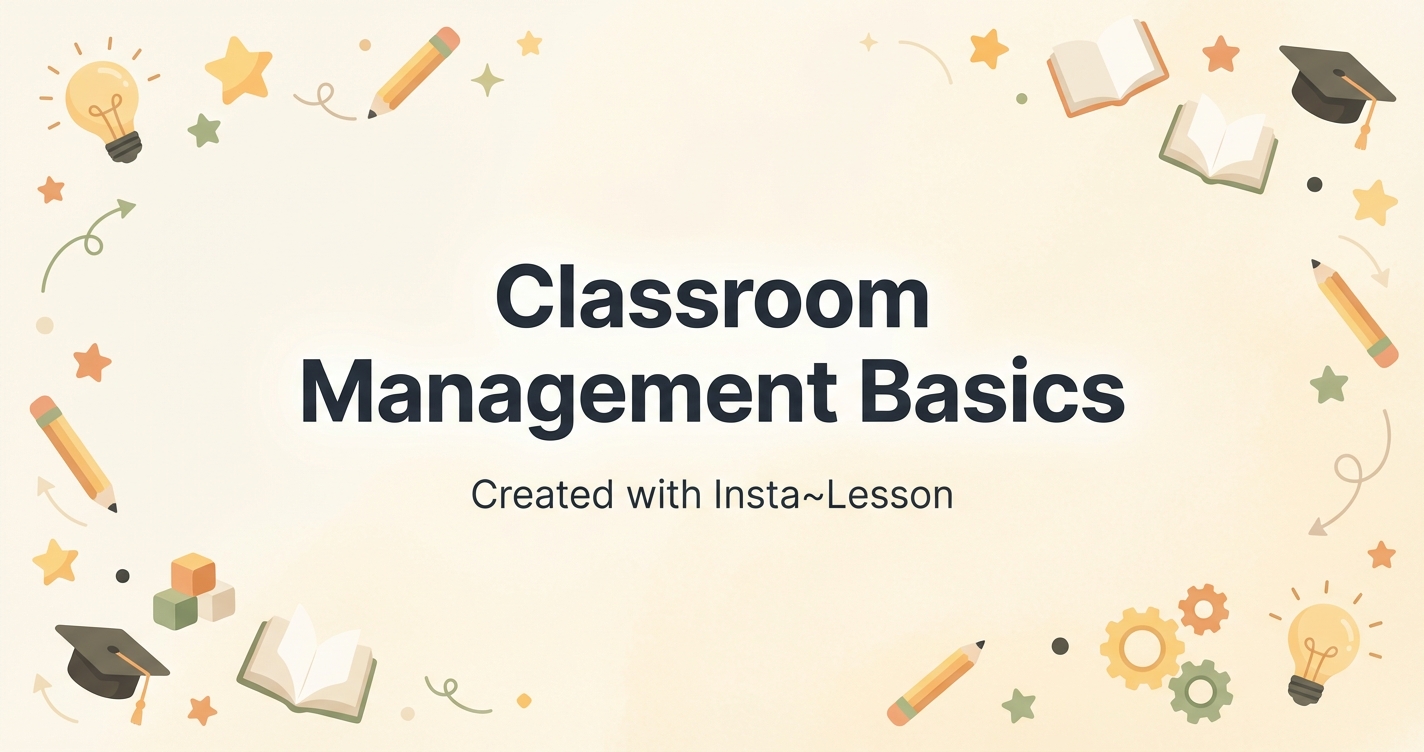 Classroom Management Basics Lesson Plan for Grade 12th Grade | Free ...