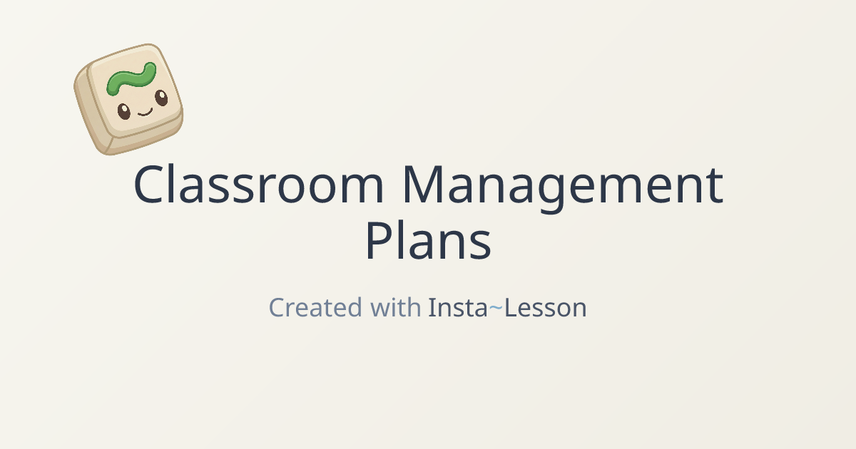 Classroom Management Plans Lesson Plan for Grade 10 | Free Career ...