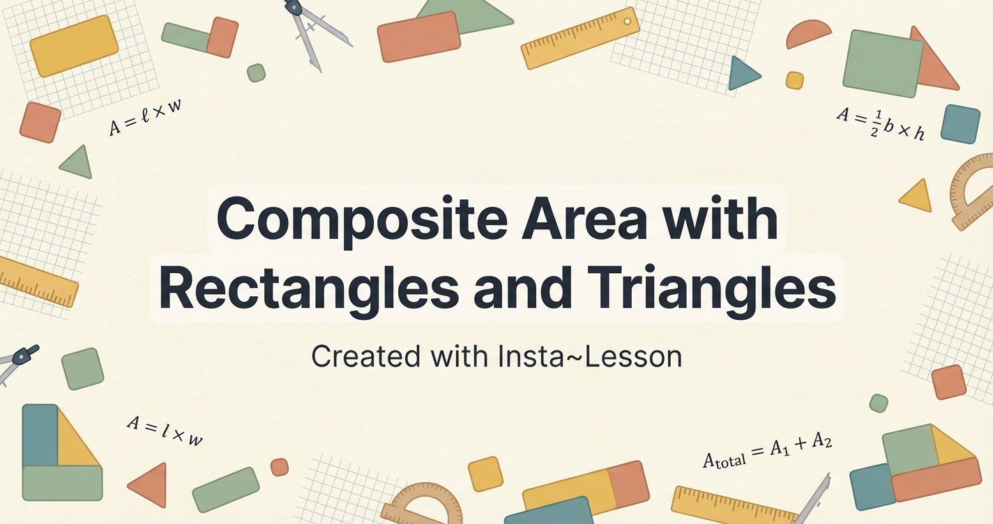 Composite Area With Rectangles And Triangles Lesson Plan for Grade 6th ...