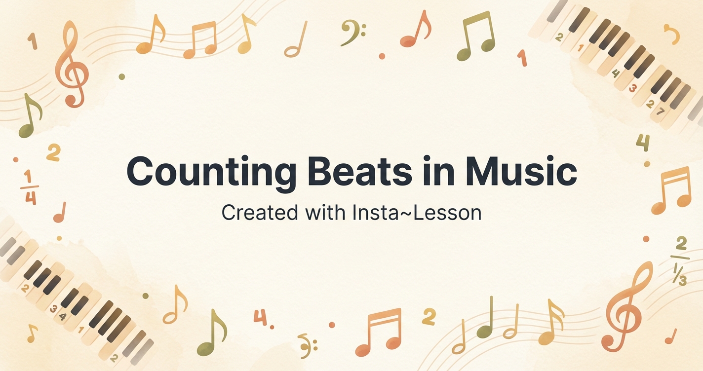 Counting Beats In Music Lesson Plan for Grade 2nd Grade | Free Music Lesson