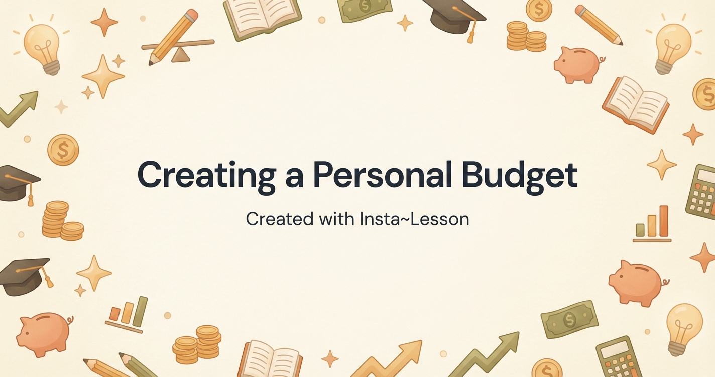 Creating A Personal Budget Lesson Plan for Grade 11th Grade | Free ...