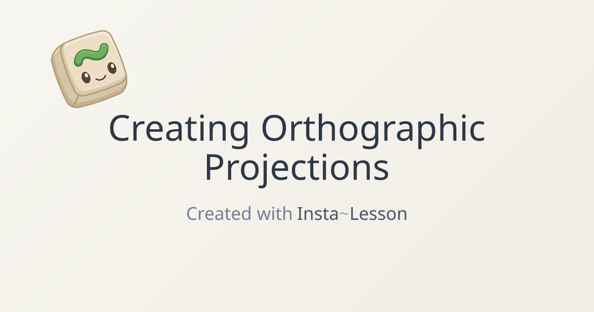 Creating Orthographic Projections Lesson Plan for Grade 12th Grade ...
