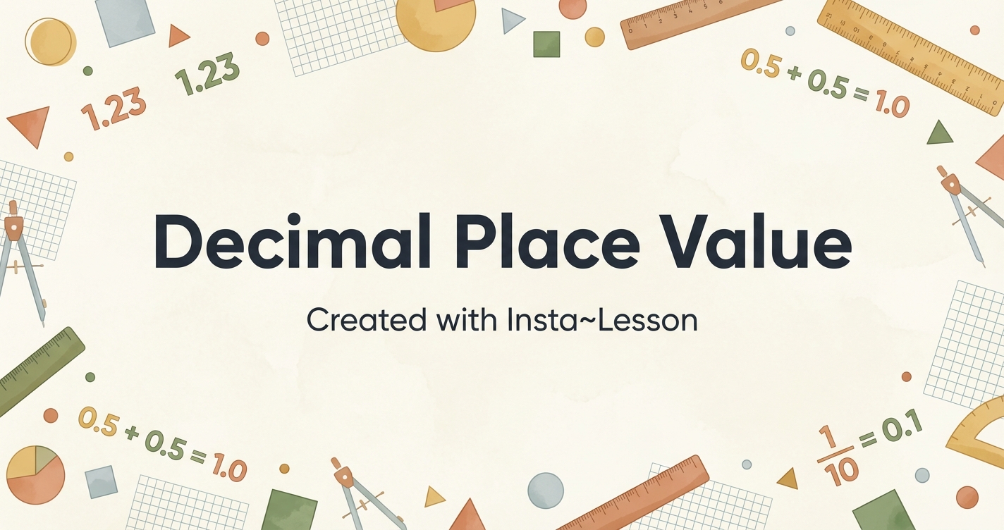 Decimal Place Value Lesson Plan for Grade 4 | Free Math Lesson
