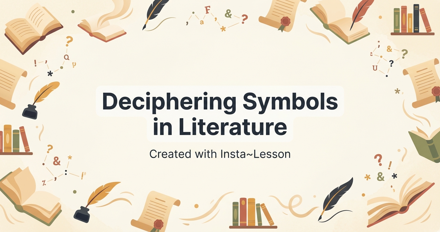 symbolism in high school literary texts Lesson Plan for 12th Grade ...