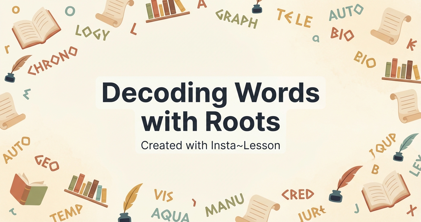 Decoding Words With Roots Lesson Plan for Grade 11th Grade | Free ELA ...