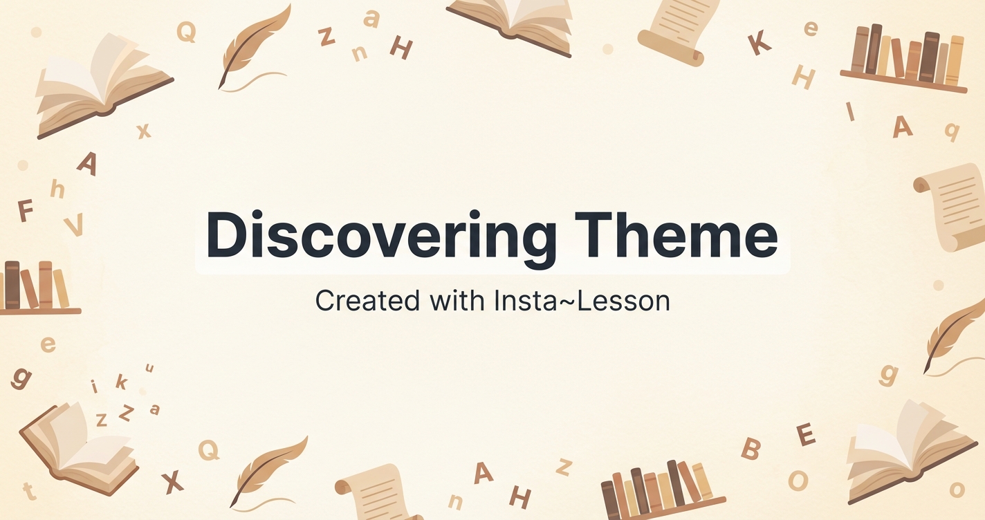 Discovering Theme Lesson Plan for Grade 8th Grade | Free ELA Lesson