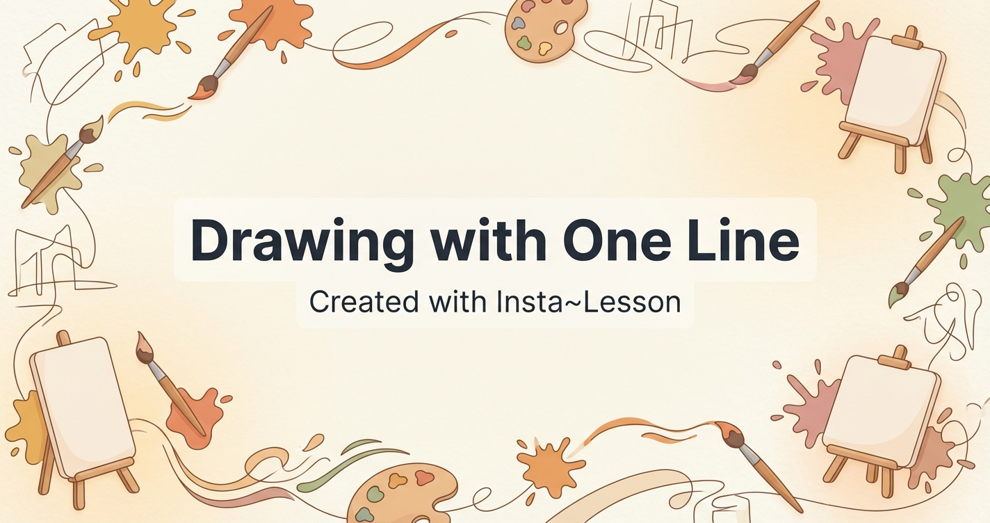 Drawing With One Line Lesson Plan for Grade 10th Grade | Free Art Lesson