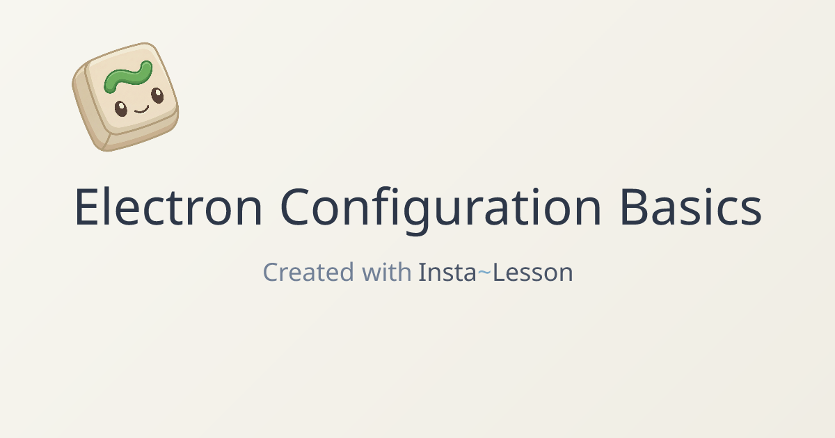Electron Configuration Basics Lesson Plan for Grade 10th Grade | Free ...
