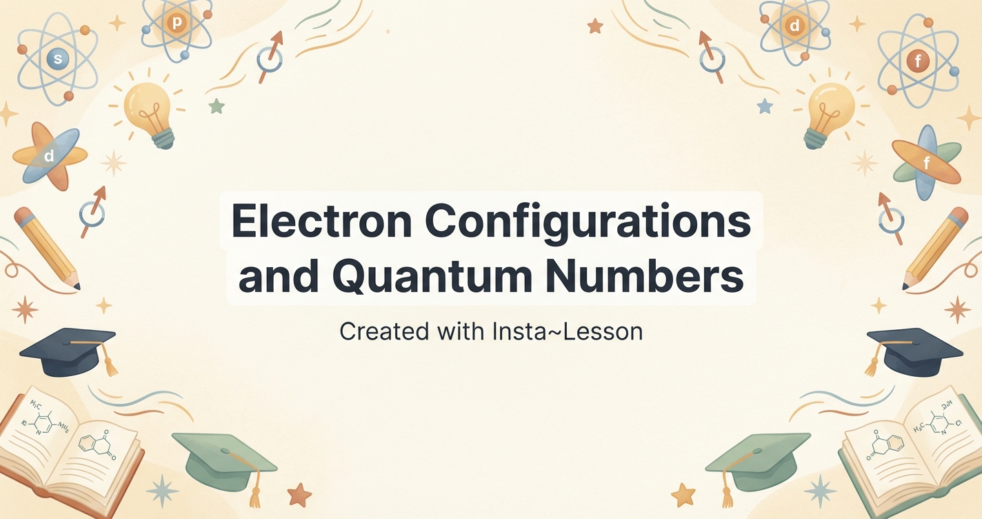 Electron Configurations And Quantum Numbers Lesson Plan for Grade 11th ...