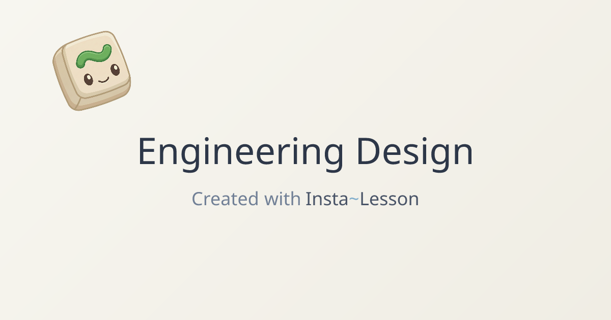 Engineering design process Lesson Plan for Grade 3 | Free Engineering ...