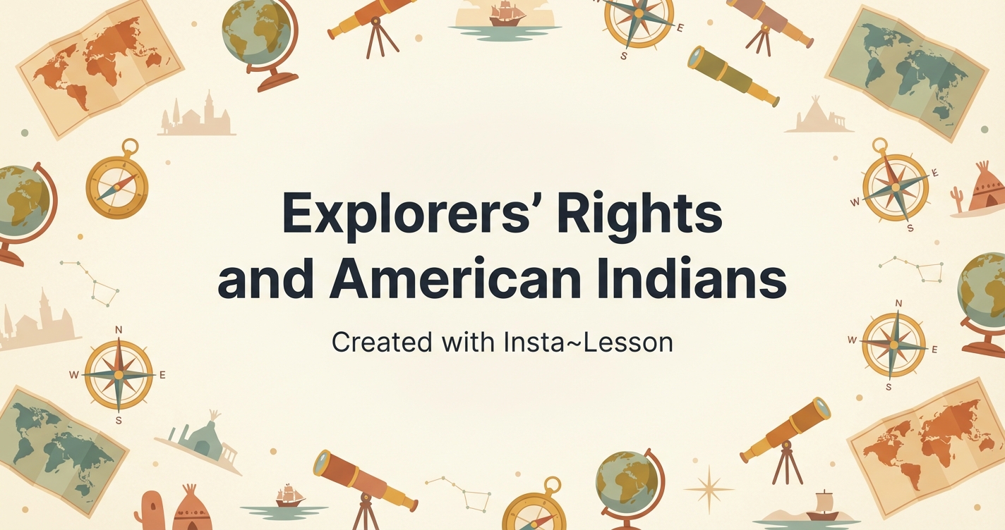 Explorers' Rights And American Indians Lesson Plan for Grade 5th Grade ...