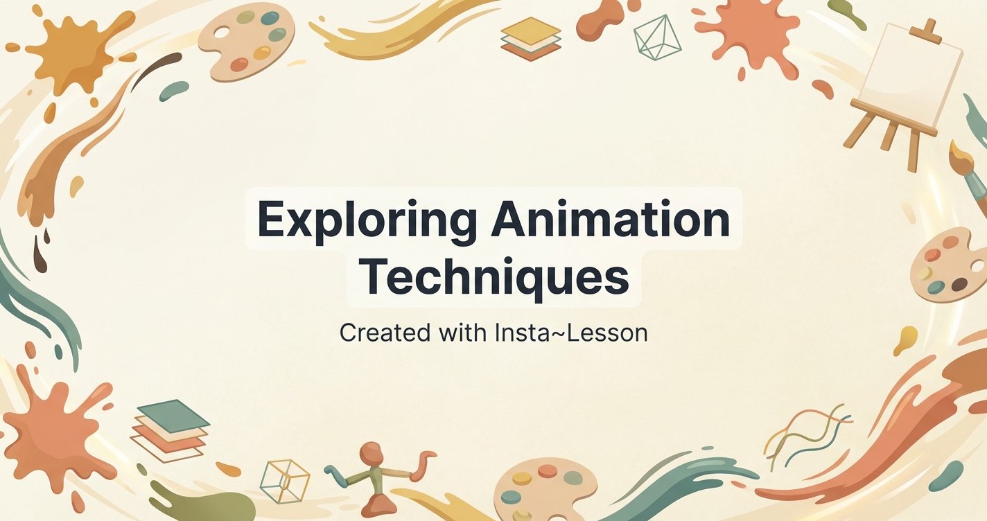 Exploring Animation Techniques Lesson Plan for Grade 11th Grade | Free ...