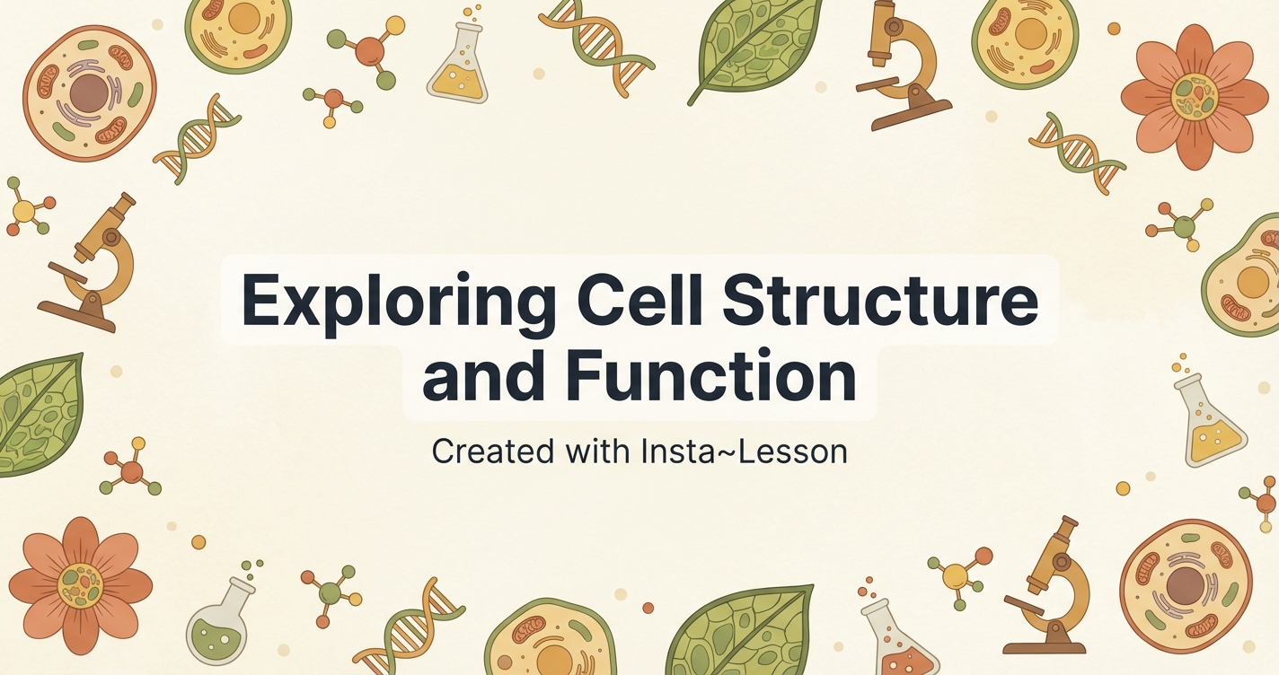 Exploring Cell Structure And Function Lesson Plan for Grade 6th Grade ...