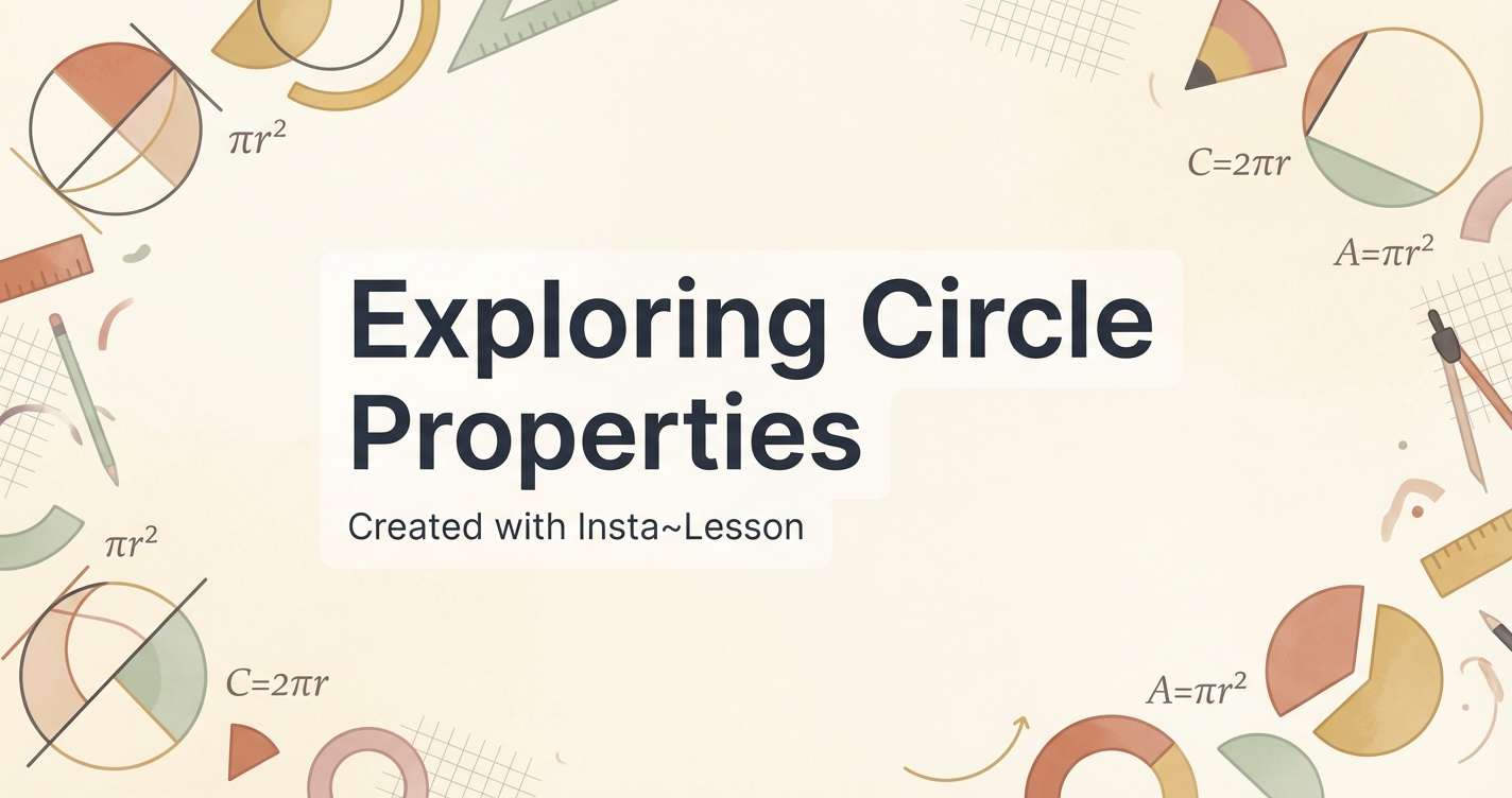 Exploring Circle Properties Lesson Plan for Grade 8th Grade | Free Math ...