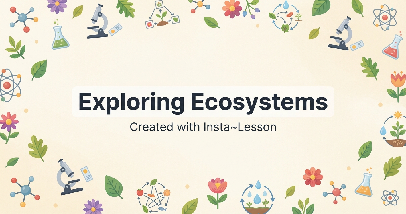 Exploring Ecosystems Lesson Plan for Grade 4th Grade | Free Science Lesson