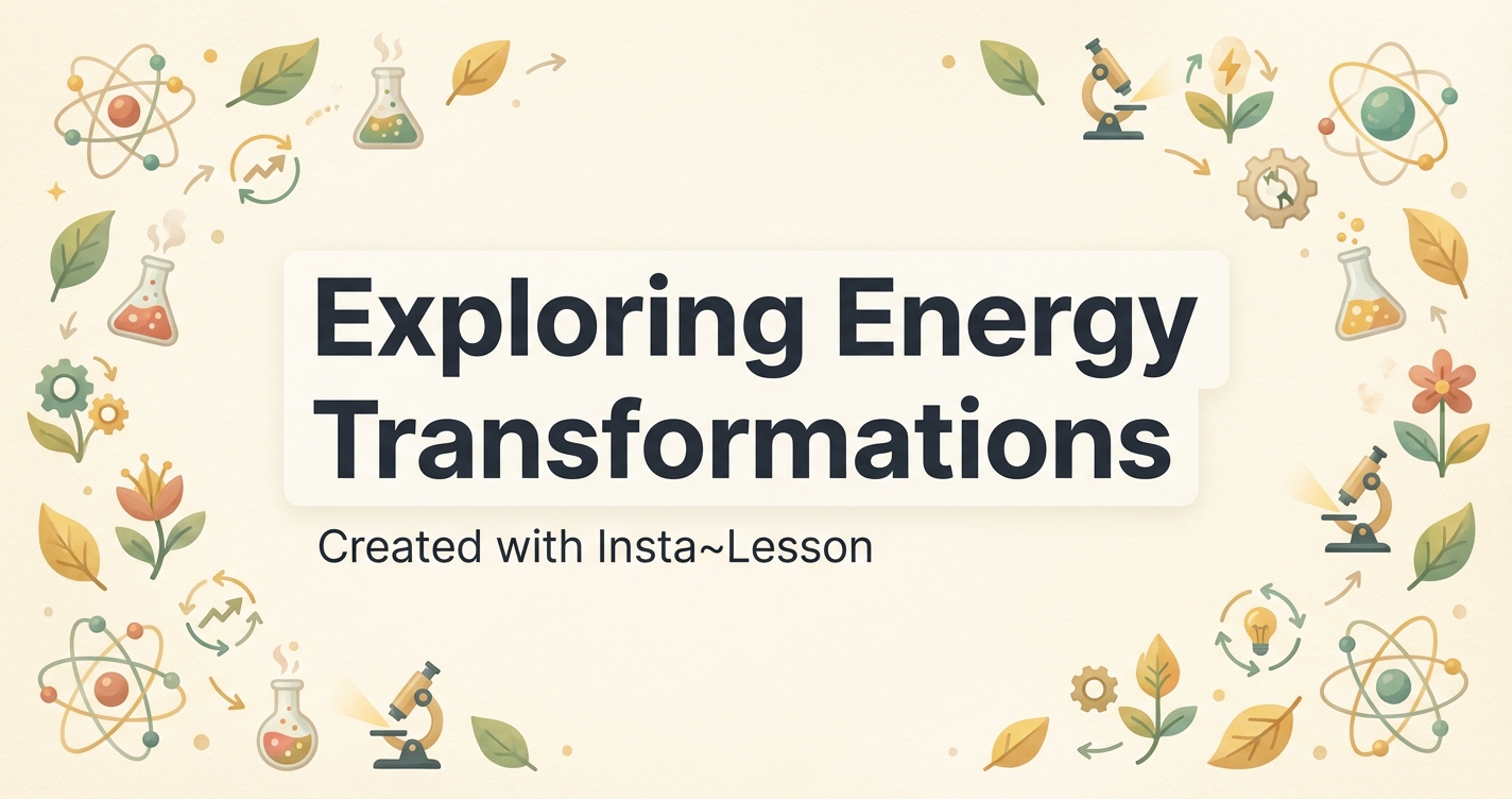 Exploring Energy Transformations Lesson Plan for Grade 6th Grade | Free ...