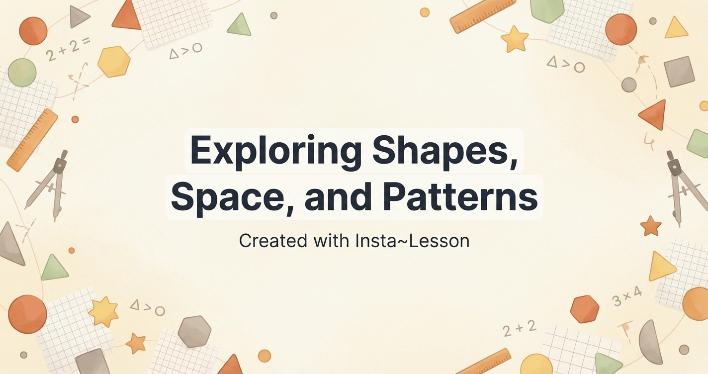 Exploring Shapes, Space, And Patterns Lesson Plan for Grade 3rd Grade ...