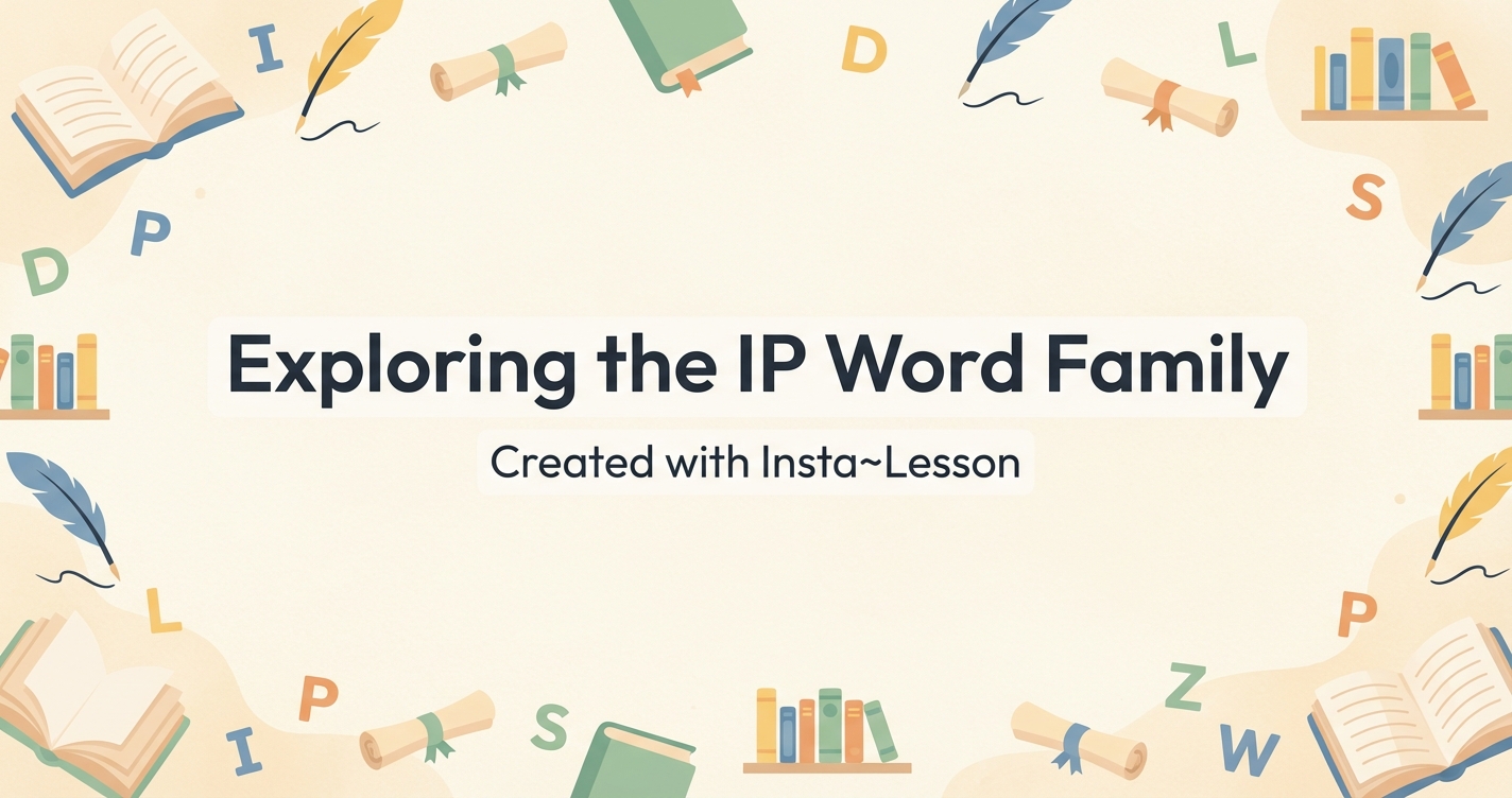 Exploring The Ip Word Family Lesson Plan for Kindergarten | Free ELA Lesson