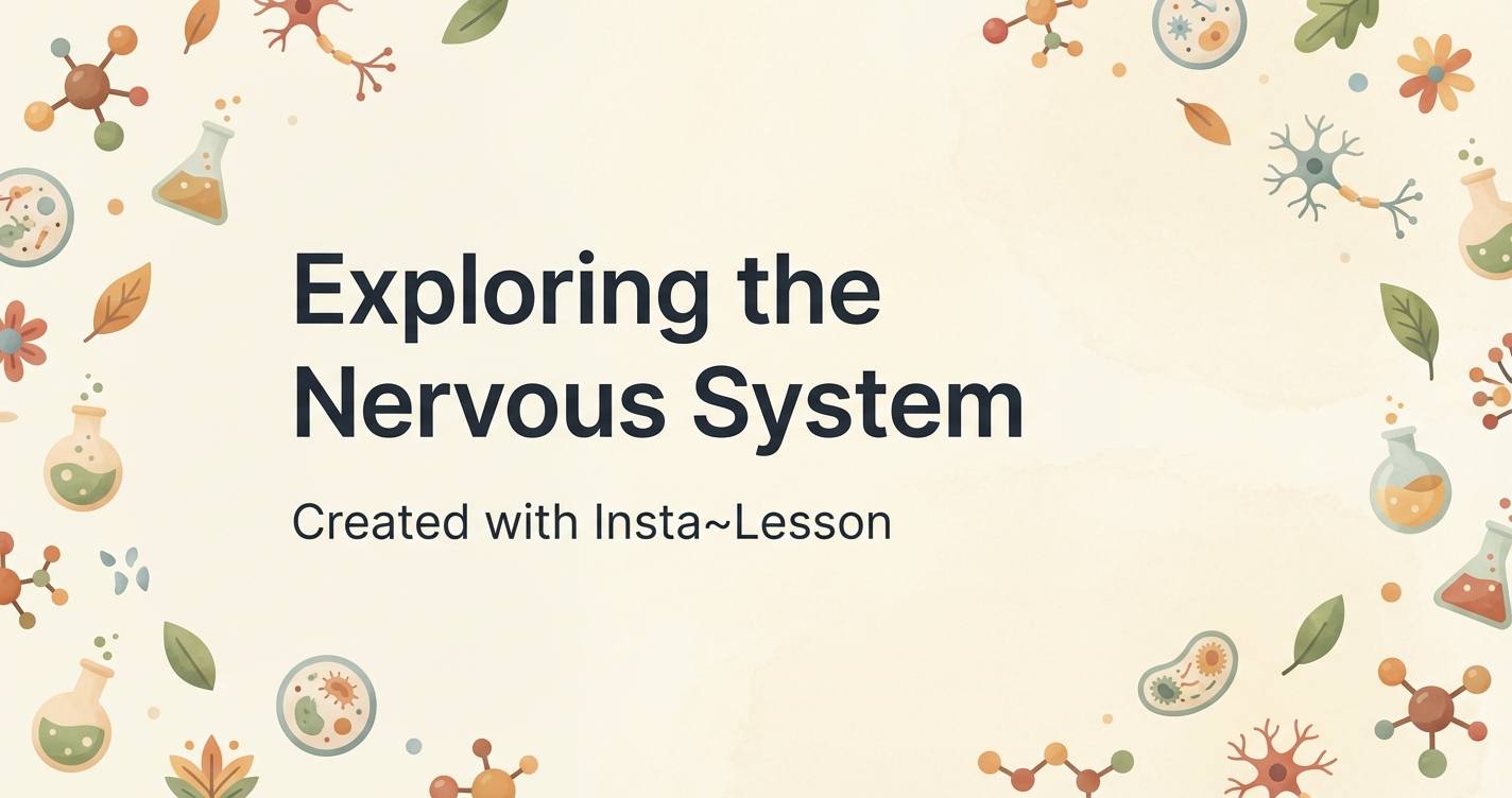 Exploring The Nervous System Lesson Plan for Grade 8th Grade | Free ...