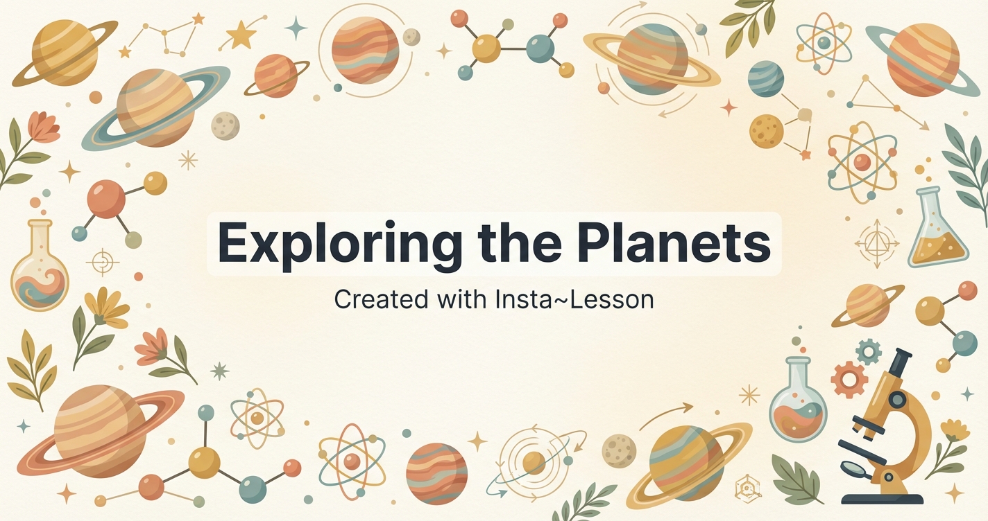 Exploring The Planets Lesson Plan for Grade 6th Grade | Free Science Lesson