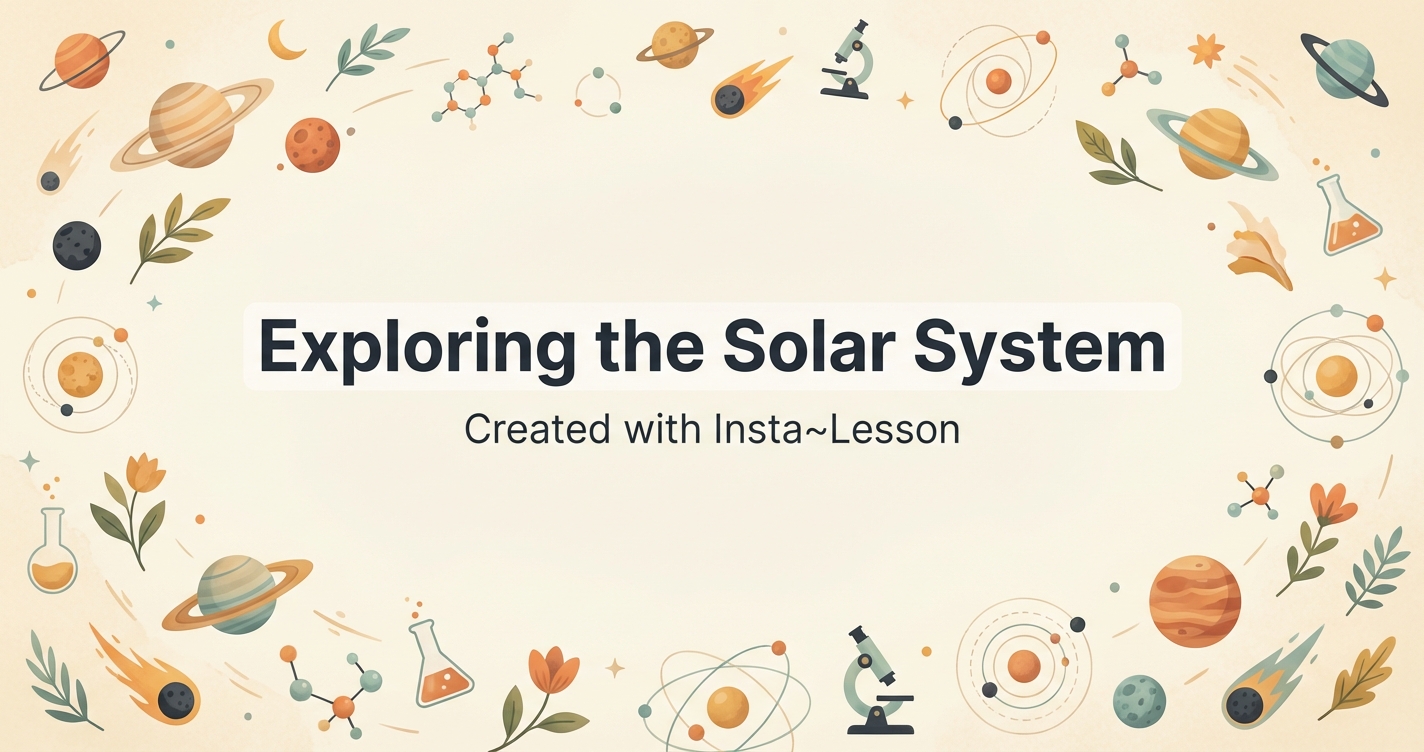 Exploring The Solar System Lesson Plan for Grade 6th Grade | Free ...
