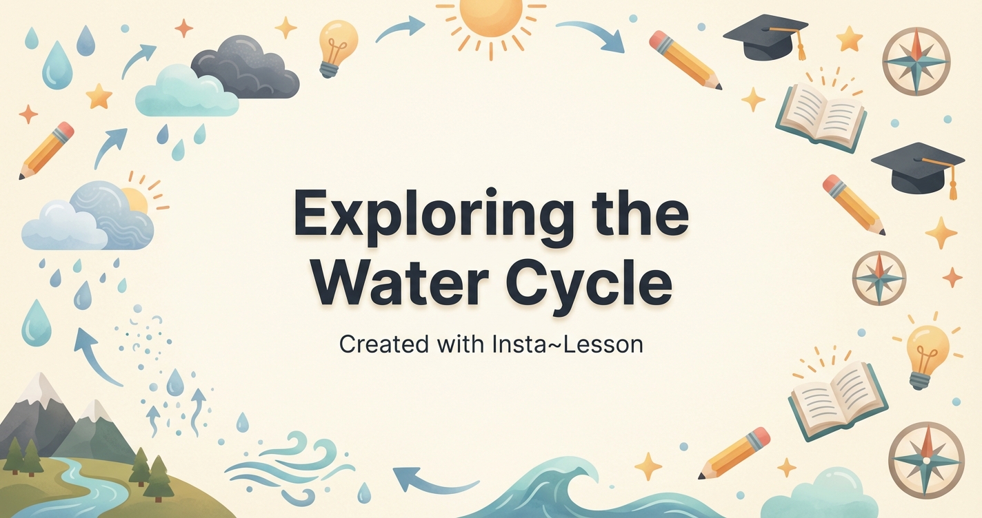 Exploring The Water Cycle Lesson Plan for Grade 3rd Grade | Free ...