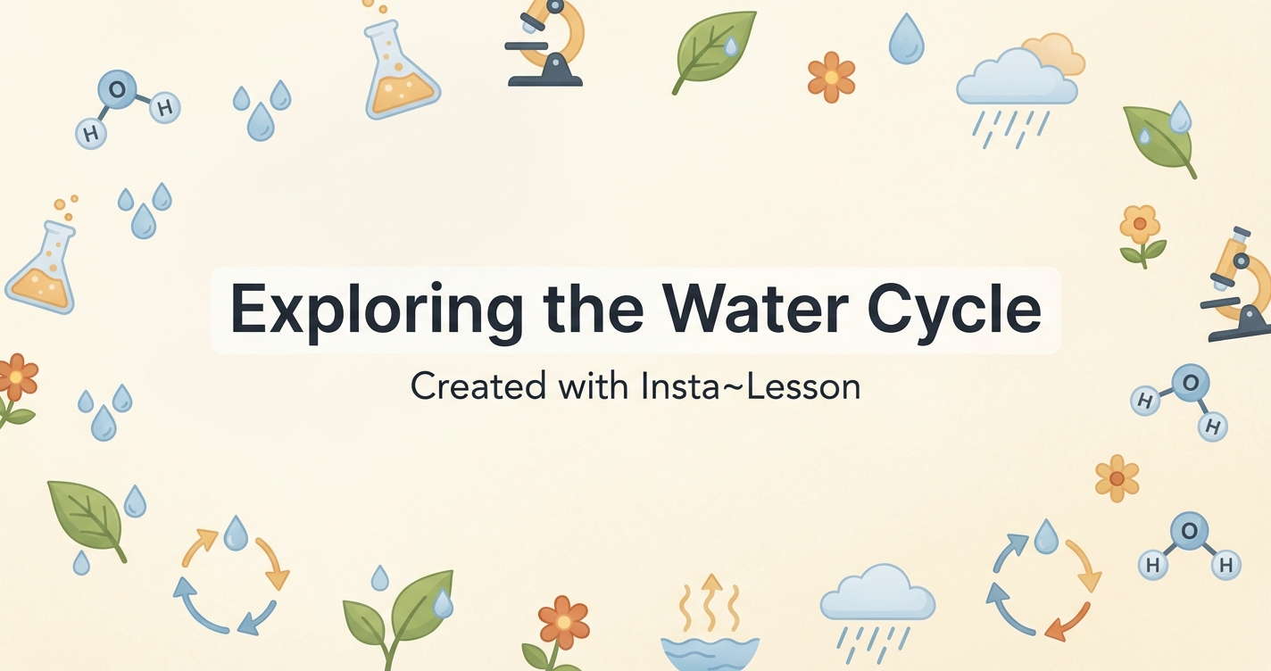 Exploring The Water Cycle Lesson Plan for Grade 4th Grade | Free ...