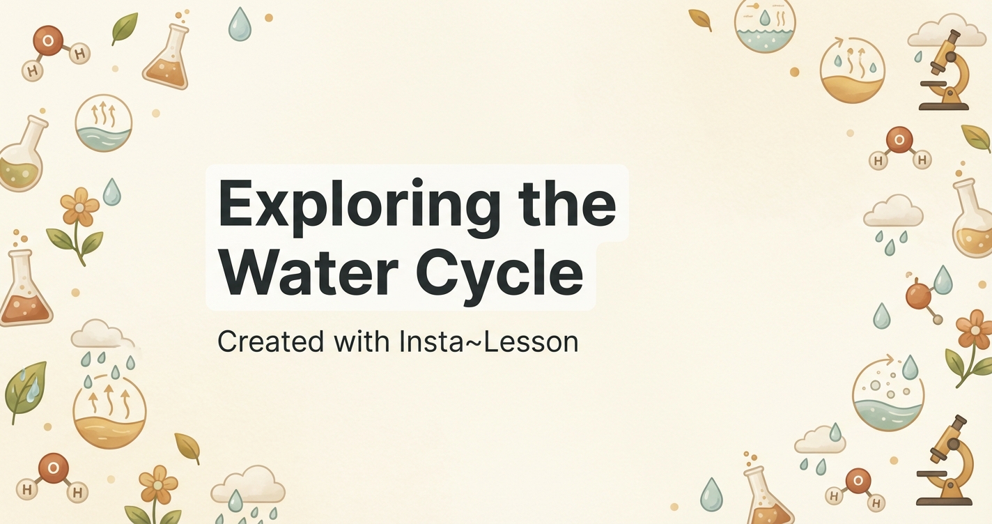 Exploring The Water Cycle Lesson Plan for Grade 5th Grade | Free ...