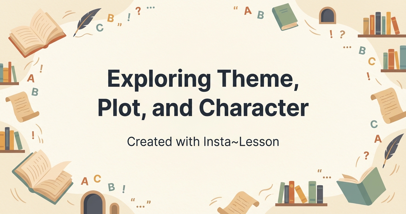 Exploring Theme, Plot, And Character Lesson Plan for Grade 8th Grade ...