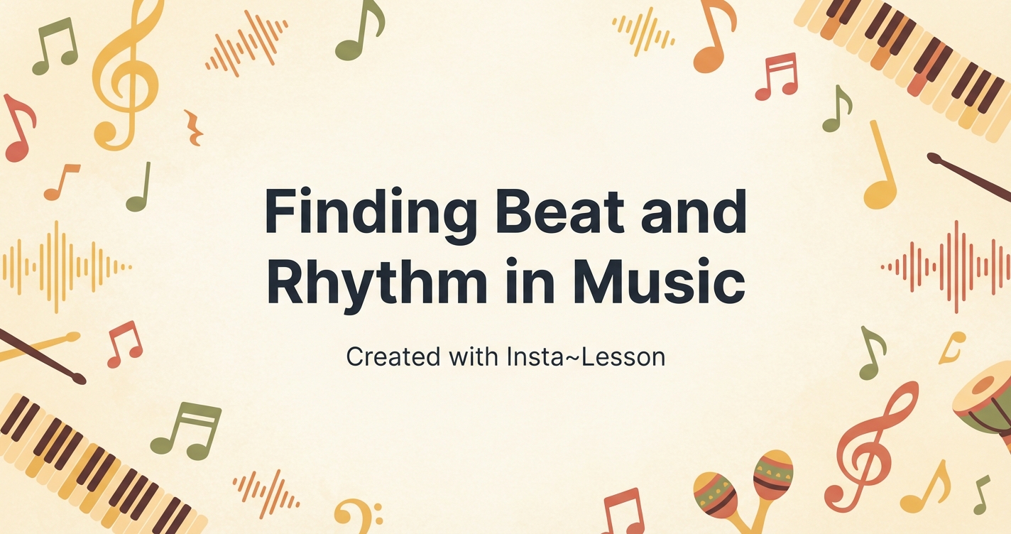 Finding Beat And Rhythm In Music Lesson Plan for Grade 4 | Free Music ...
