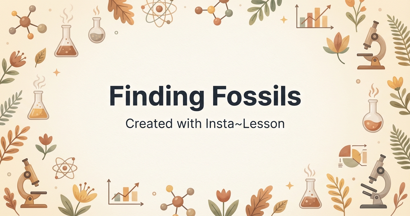 Finding Fossils Lesson Plan for Grade 2nd Grade | Free Science Lesson