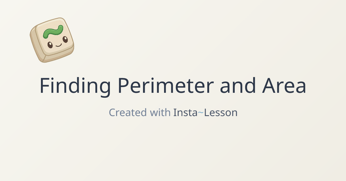 Finding Perimeter And Area Lesson Plan for Grade 8th Grade | Free Math ...