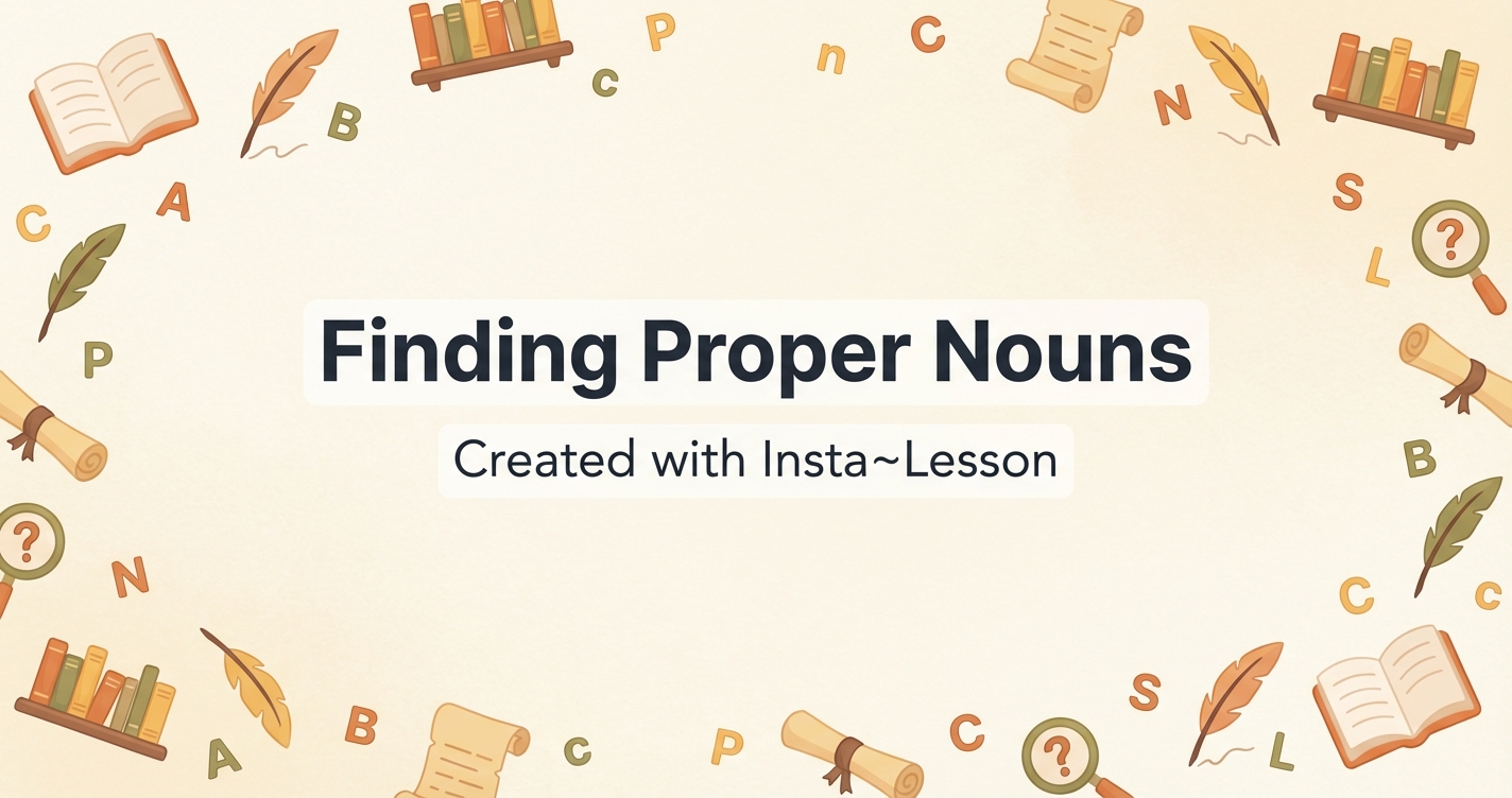 Finding Proper Nouns Lesson Plan for Grade 2nd Grade | Free ELA Lesson