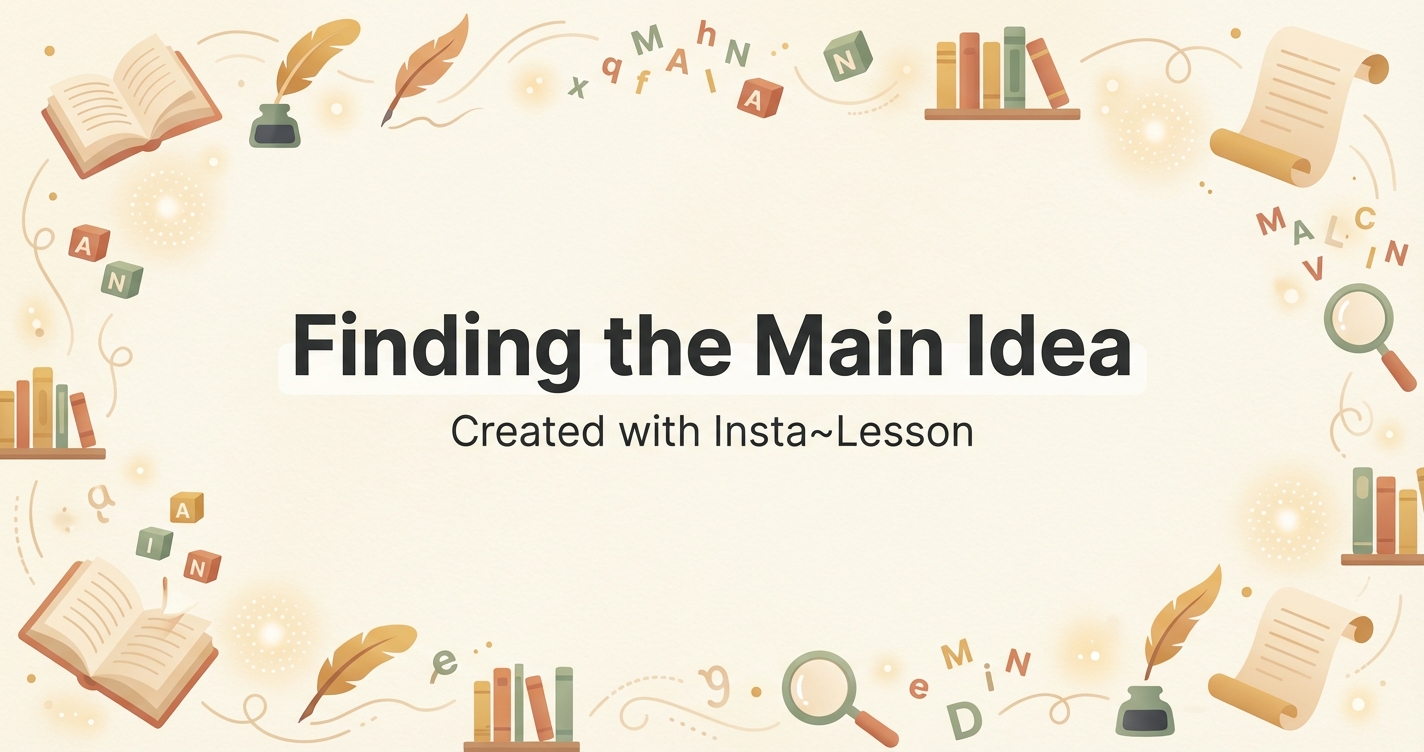 Finding The Main Idea Lesson Plan for Grade 6th Grade | Free ELA Lesson