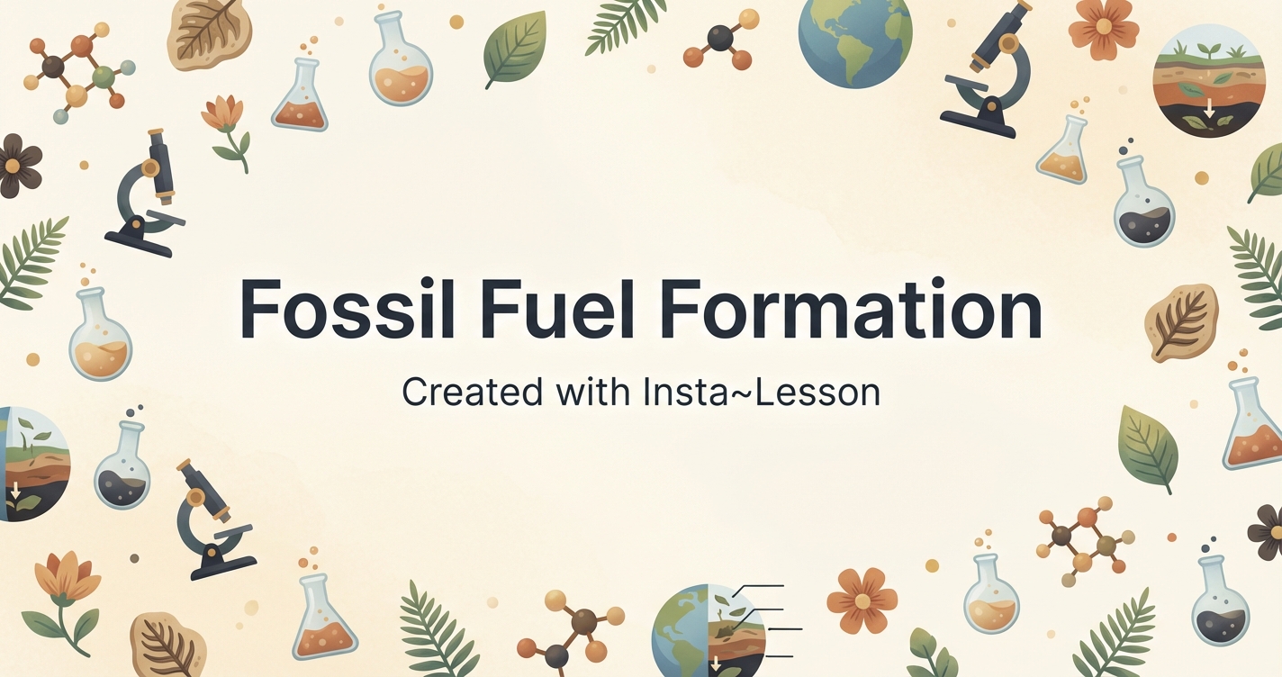 Fossil Fuel Formation Lesson Plan for Grade 5th Grade | Free Science Lesson