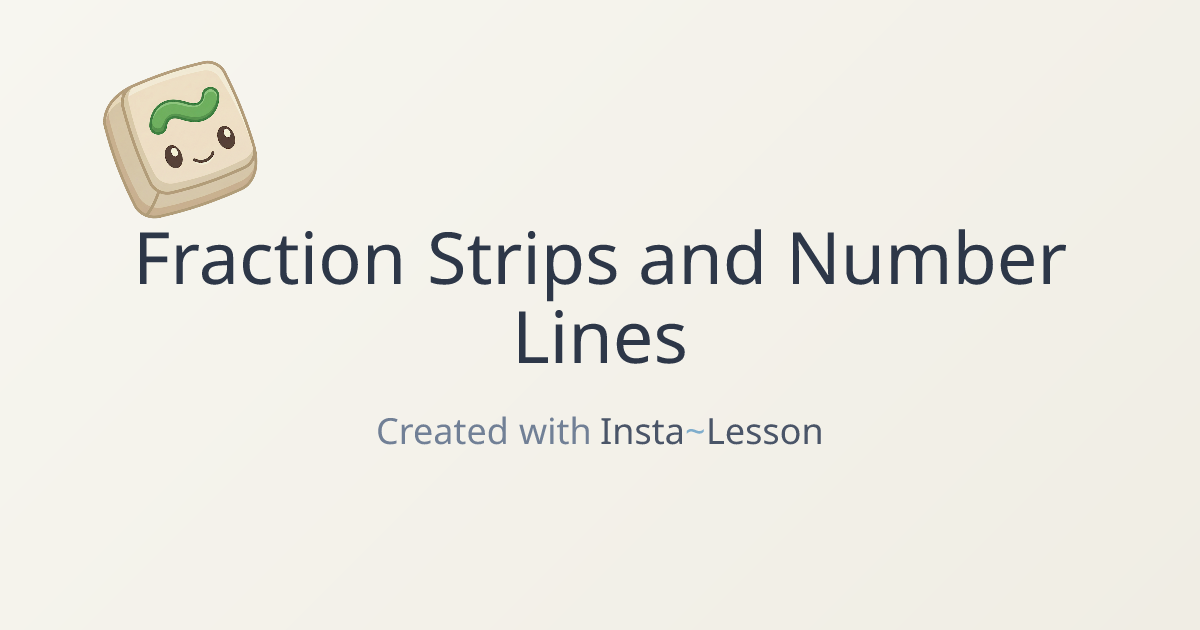 Fraction Strips And Number Lines Lesson Plan for Grade 3 | Free Math Lesson