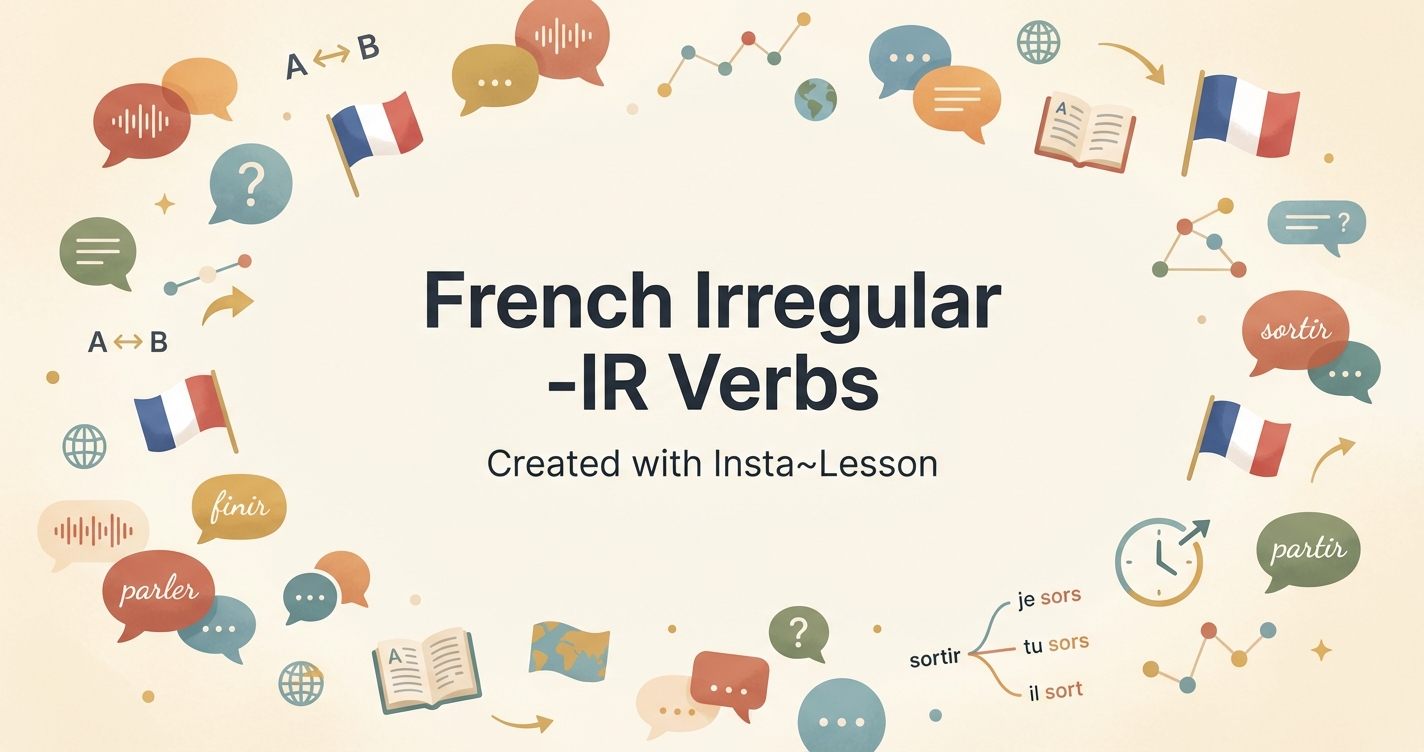 French Irregular -Ir Verbs Lesson Plan for Grade 9 | Free World ...