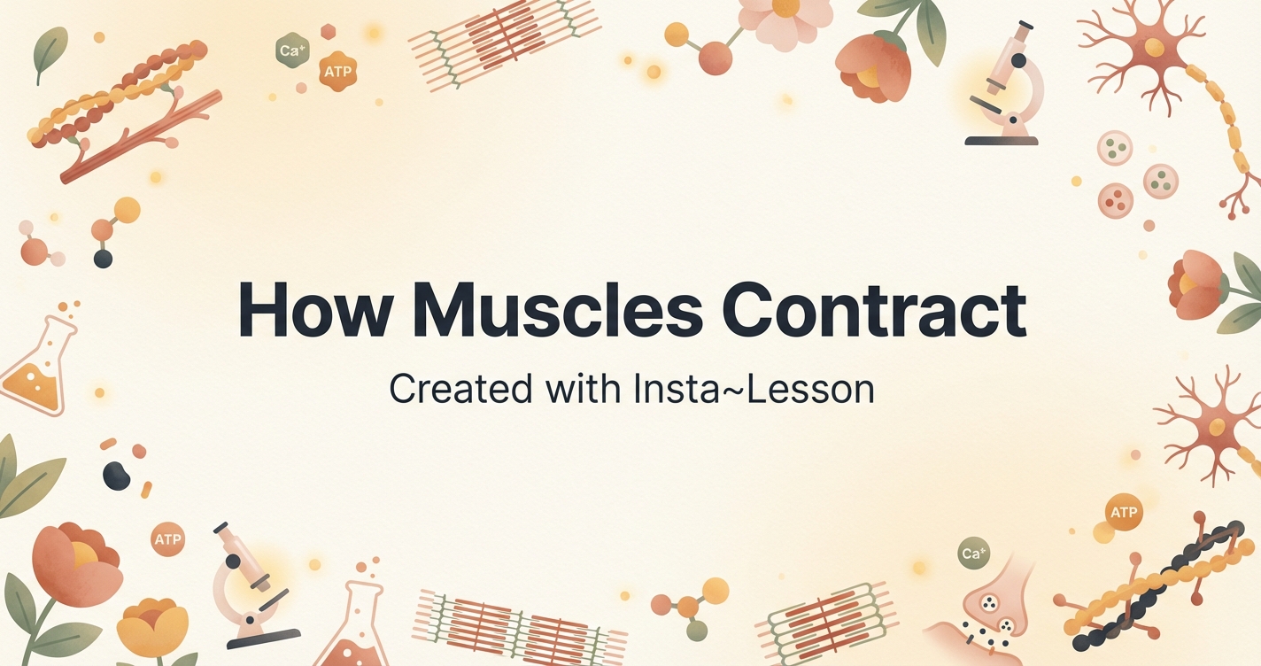 How Muscles Contract Lesson Plan for Grade 11th Grade | Free Science Lesson