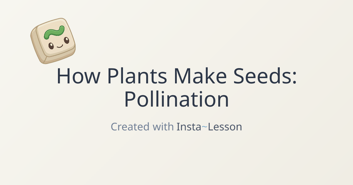 How Plants Make Seeds: Pollination Lesson Plan for Grade 5th Grade ...
